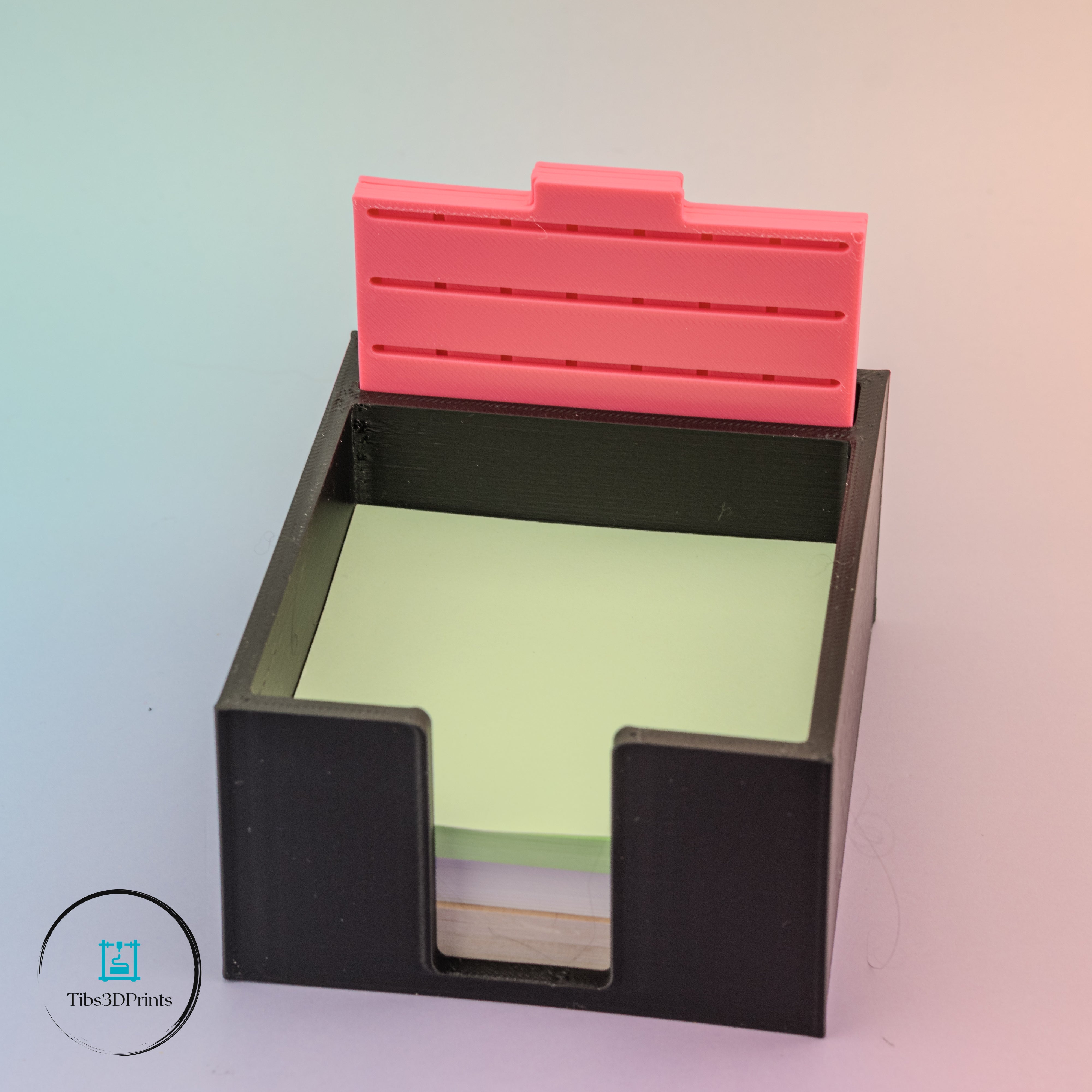 Post-It Note Holder with 4 Stencils | Tibs3DPrints